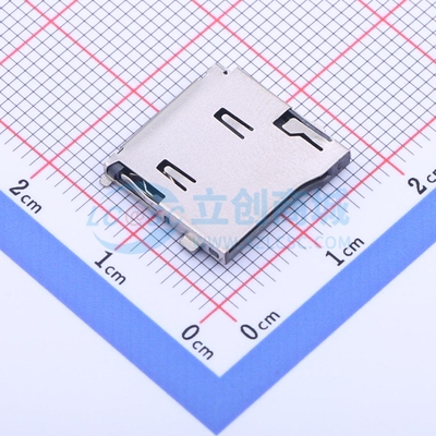 HYCW121-TF09-180B MicroSD TF 卡座 自弹式 外焊 双压片