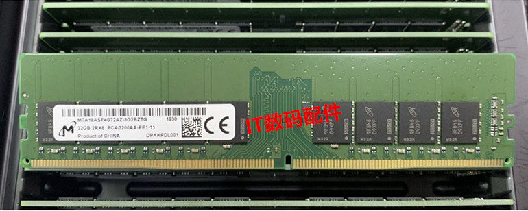全新镁光 32G 2RX8 PC4-3200AA-EE1 DDR4 3200AA ECC UDIMM纯ECC_虎窝淘