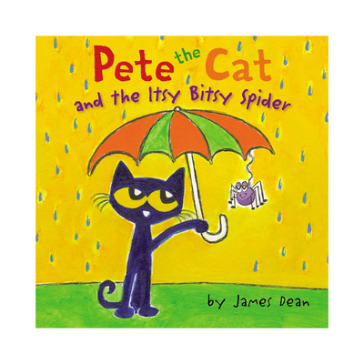 预售 英文原版 Pete the Cat and the Itsy Bitsy Spider 皮特猫 小小蜘蛛 精装绘本 韵文童谣 儿童启蒙图画故事书