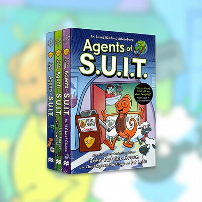 英文原版 鳄鱼侦查员外传  Agents of S.U.I.T. 3册合售 全彩漫画 侦探推理爆笑故事书 中小学课外英文阅读
