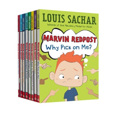 Marvin Redpost 麻烦精马文 8册 英文原版初级章节书 纽伯瑞奖 Holes别有洞天同作者 Louis Sachar