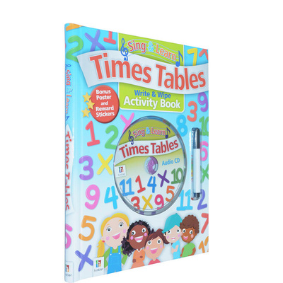 Sing and Learn Times Tables 附CD和笔 边唱边学 智力启蒙 重复擦写