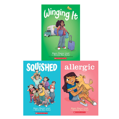 预售 英文原版 Squished 拥挤 Allergic 过敏 Winging 随机应变 共3册 青少年成长故事 中小学英语课外读物