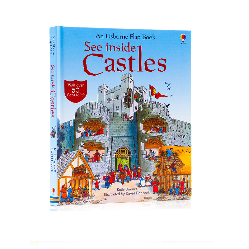 【自营】英文原版 Usborne See Inside Castles看里面系列之城堡揭秘纸板翻翻书尤斯伯恩儿童科普认知绘本_虎窝淘