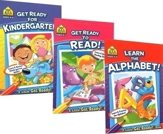 4-7岁阅读准备3册 School Zone Little Get Ready Book Read Learn the Alphabet幼儿 ...
