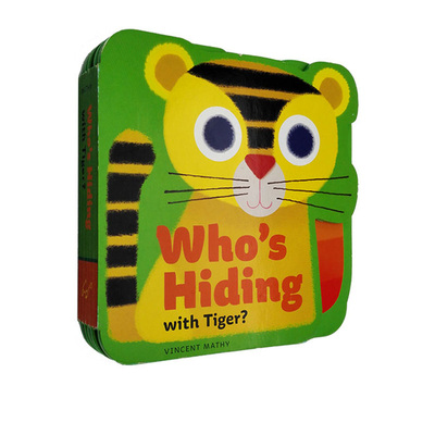 英文原版 Who's Hiding with Tiger 谁在捉迷藏 纸板造型书 儿童启蒙认知绘本 Chronicle出品