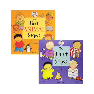 预售 英文原版 Baby Signing 系列 2册 直播甘薯合售 My First Animal Signs 2册合售 宝宝的第一次手指谣 幼儿自我认知启蒙