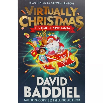 英文原版 Virtually Christmas 圣诞节 大卫·巴蒂尔儿童章节冒险小说 David Baddiel