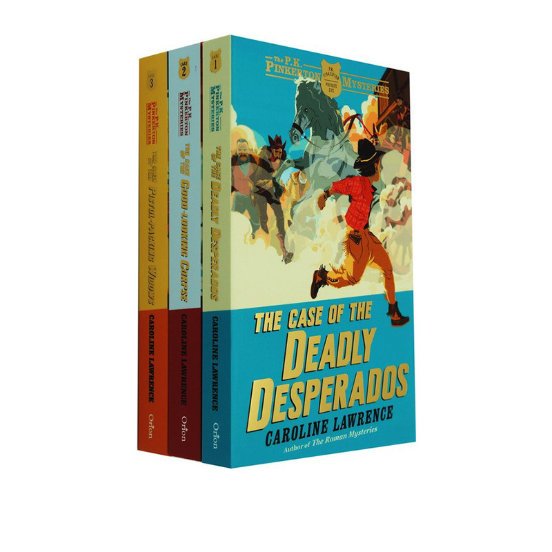 英文原版 The PK Pinkerton Mysteries 3册套装侦探高阶章节书儿童章节小说书童书儿童读物中小学英语阅读提升_虎窝淘