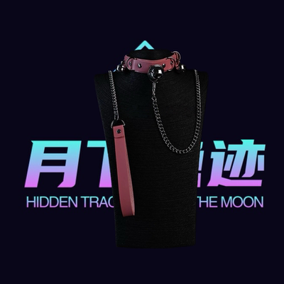 月下隐迹「渴望」多铃铛项圈皮革puppy牵引绳小众设计K9