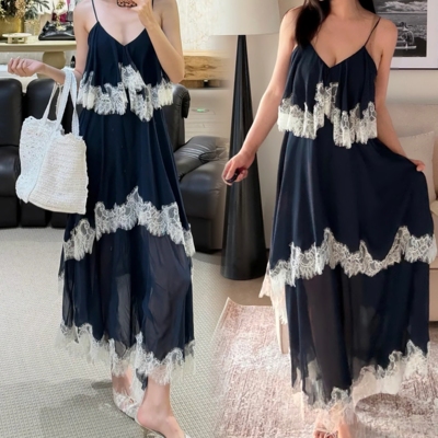 欧阳娜娜同款度假连衣裙