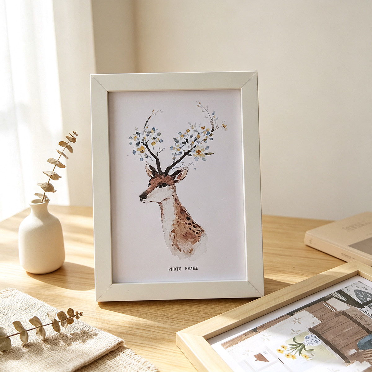 简约木质相框10寸5寸6寸7寸8寸A4相框创意相架照片框画框摆台挂墙