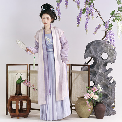 花朝记宋制背心百迭裙日常汉服春