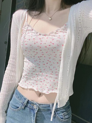 蒋梦婕纯碎花吊带Brandygirl