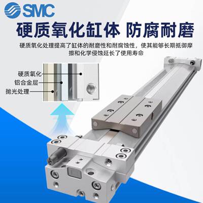 SMC机械式无杆气缸MY3B/MY3A16/20/25/32G-100A200/300-500L-M9BW