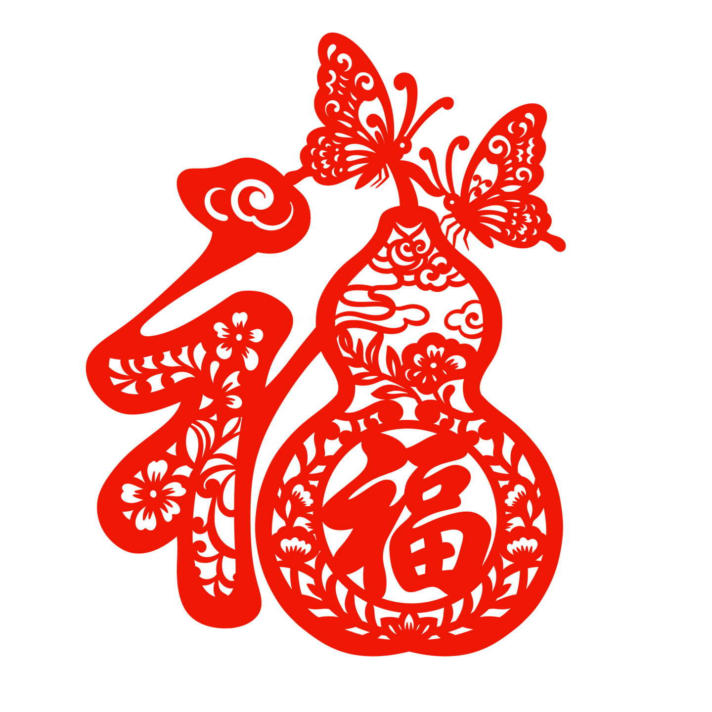 福字窗花葫芦静电贴纸年年有余剪纸厨房玻璃门贴窗贴2026新年春节