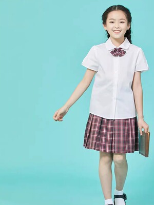 莎臣豹深圳校服小学女生夏季衬衣