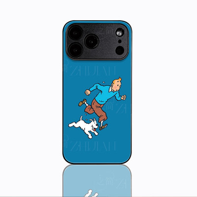 丁丁白雪奔跑磁吸磨砂黑框电镀玻璃手机壳适用苹果iphone17promax华为VIVOX90PROPLUSVIVOX60PRO小米14ULTRAP