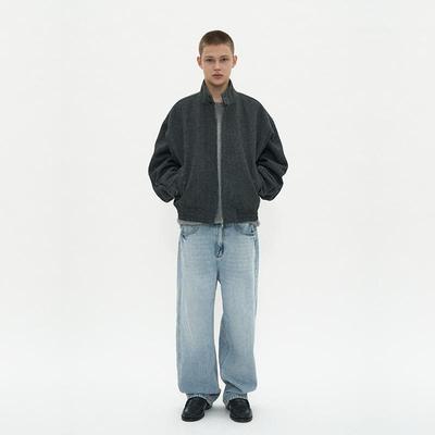 立领春秋冬宽松时尚纯色夹克