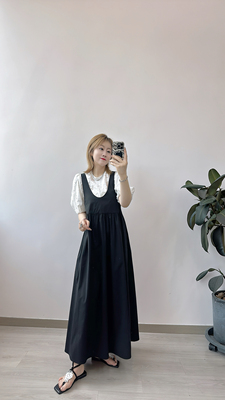 GOLDENBARRY| 303051U领系带设计背心连衣裙