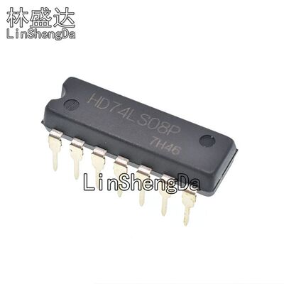 HD74LS08P 直插DIP-14 74LS08P四路2 输入正与门 74LS08