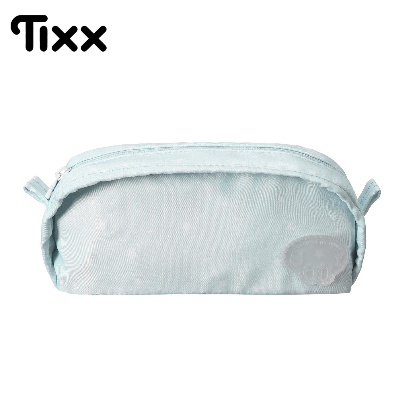 TIXX提叉叉 奶冻卷卷系列 蓝色星星笔袋可爱女生大容量带笔插文具
