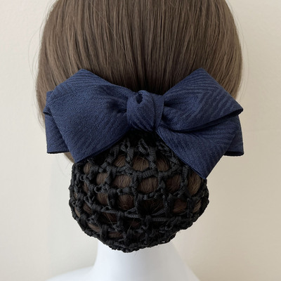 护士头花网兜女发夹空姐银行酒店工作盘发高级感发网发卡职业发饰