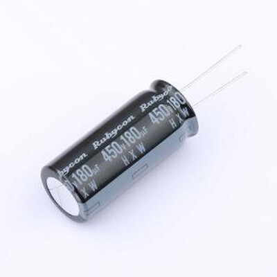 450HXW180MEFR18X40 直插铝电解电容 180uF ±20% 450V 插件,D18x