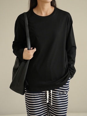 液氨丝光全棉T恤纯棉宽松打底衫