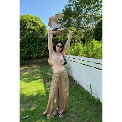 醋酸凉凉阔腿裤长裤通勤