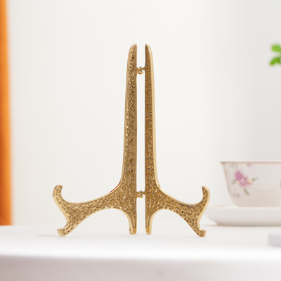 欧式复古手工黄铜相框画架挂盘托