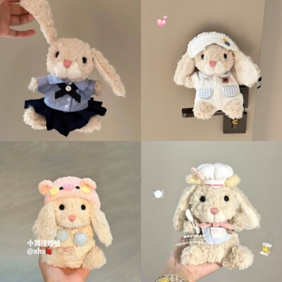 Jellycat甜美兔子娃衣服yummy兔小裙子15cm毛绒兔子裙子娃衣套装