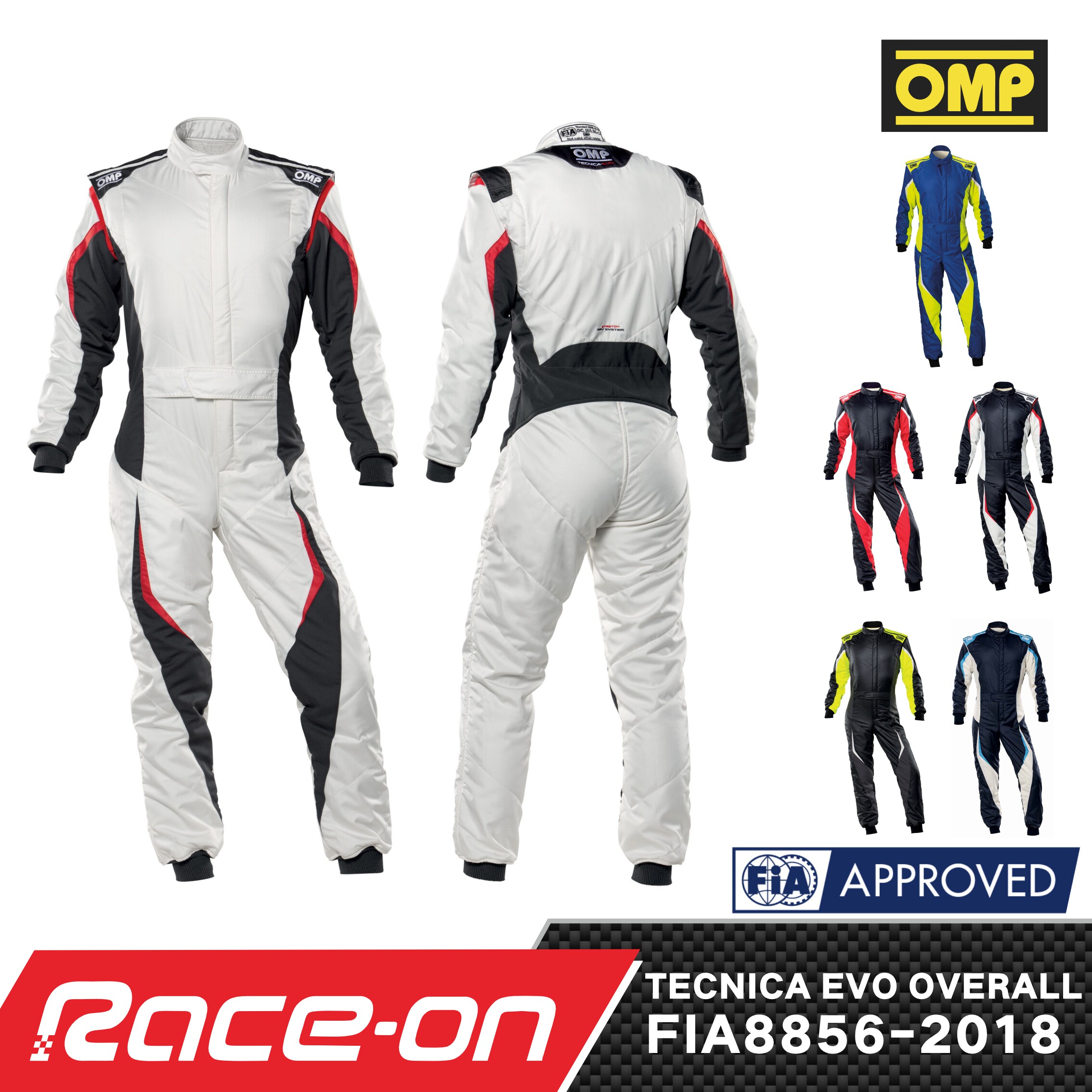 OMP TECNICA EVO OVERALL FIA8856-2018认证专业阻燃房车赛车服
