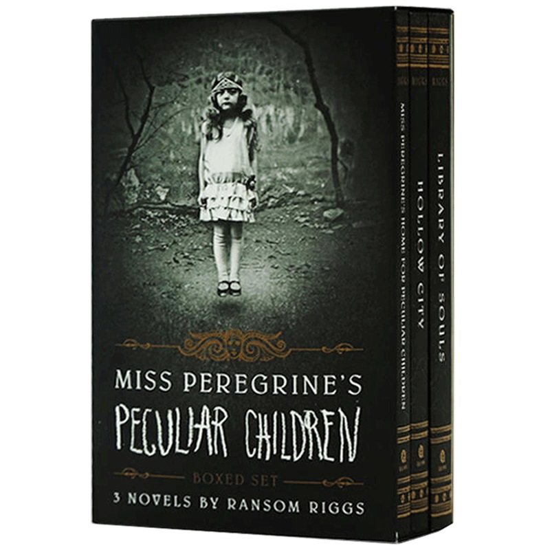 怪屋女孩三部曲1-3册英文原版恐怖惊悚电影小说 Miss Peregrine’s Peculiar Home Children Boxed ...