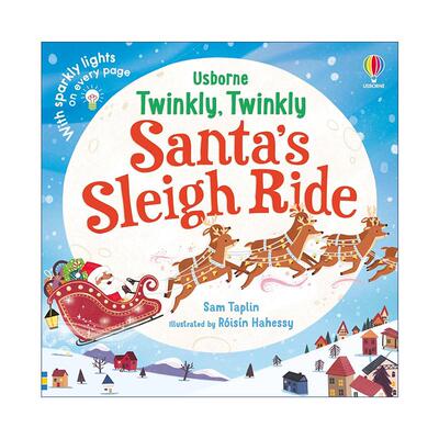 英文原版 Twinkly Twinkly Santa's Sleigh Ride 闪闪发光的圣诞老人雪橇之旅 儿童节日精装绘本 英文版 进口英语原版书籍