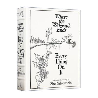 英文原版 Where the Sidewalk Ends & Everything On It 人行道的尽头 什么都要有2合1 精装皮革面 谢尔希尔弗斯坦 英文版