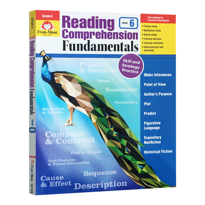 Reading Comprehension Fundamentals Grade 6 阅读理解基础强化练习 六年级 英文原版小学教辅 进口英语书籍