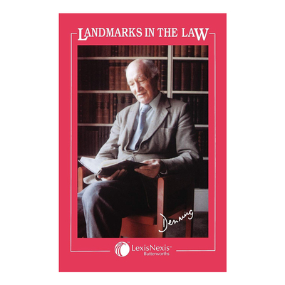 英文原版 Landmarks in the Law 法律的界碑 丹宁勋爵和他的法学思想 英文版 进口英语原版书籍