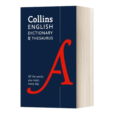 Collins English Dictionary & Thesaurus 6th edition 柯林斯英语字典与同义词词典 二合一 英文原版英英词典 进口英语工具书籍
