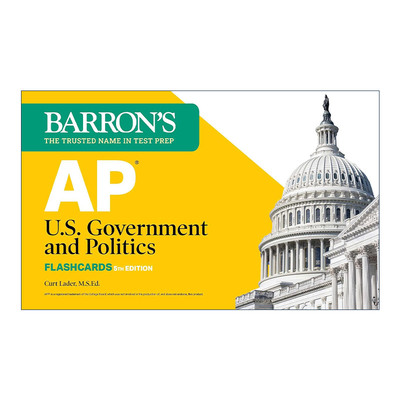 英文原版 AP U.S. Government and Politics Flashcards 巴朗AP美国政府与政治备考闪卡 第5版 带环扣 英文版 进口英语原版书籍