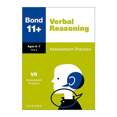 英文原版 Bond 11+ Assessment Practice Verbal Reasoning 6-7 牛津邦德英国小升初文字推理评估试卷练习英文版进口英语原版书籍