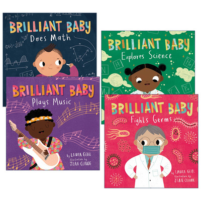 英文原版 Brilliant Baby Plays Music/Explores Science/Fights Germs/Does Math 聪明宝宝系列4册 英文版 进口英语原版书籍