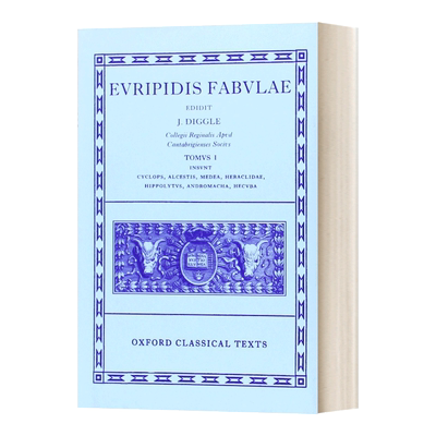 欧里庇得斯神话第一卷 Euripides Fabulae Vol.I 英文原版文学诗歌读物 James Diggle 进口英语书籍