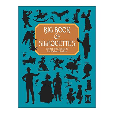 英文原版 Big Book of Silhouettes 剪影大全 插画艺术装饰设计图案素材集 英文版 进口英语原版书籍