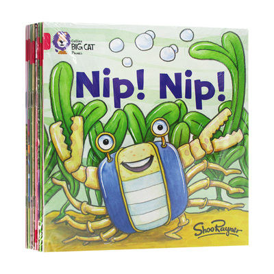 BigCat Phonics Pink A 柯林斯大猫系列 带CD 英文原版幼儿进阶阅读绘本 8本组合 进口英语书籍