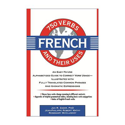 原版 750 French Verbs and Their Uses 750个法语动词与用法 进口原版书籍