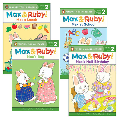 英文原版 Max and Ruby Penguin Young Readers  Level 2 小兔麦斯和露比系列4册 企鹅青少分级阅读2级 英文版 进口英语原版书籍