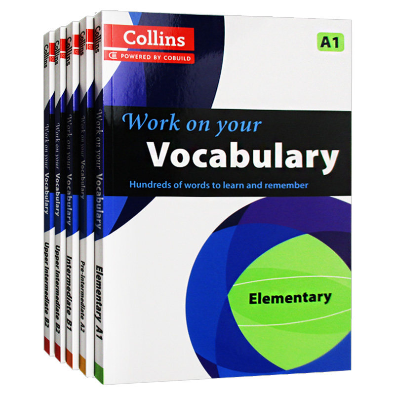柯林斯攻破你的词汇5册套装 英文原版英语考试辅导书 Collins Work on Your Vocabulary A1 A2 B1 B2 C1 进口考试类书籍
