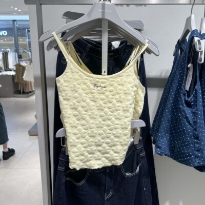 UR国内代购2026夏季女装都市花卉肌理修身背心针织衫UYU960061