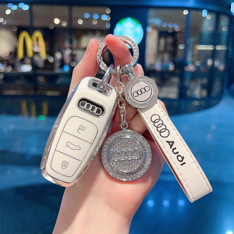 奥迪新a6l钥匙套a4l/a3/q5l/q7/q8/q3/q2l/a5/a8l/A7壳高档女包扣_虎窝淘